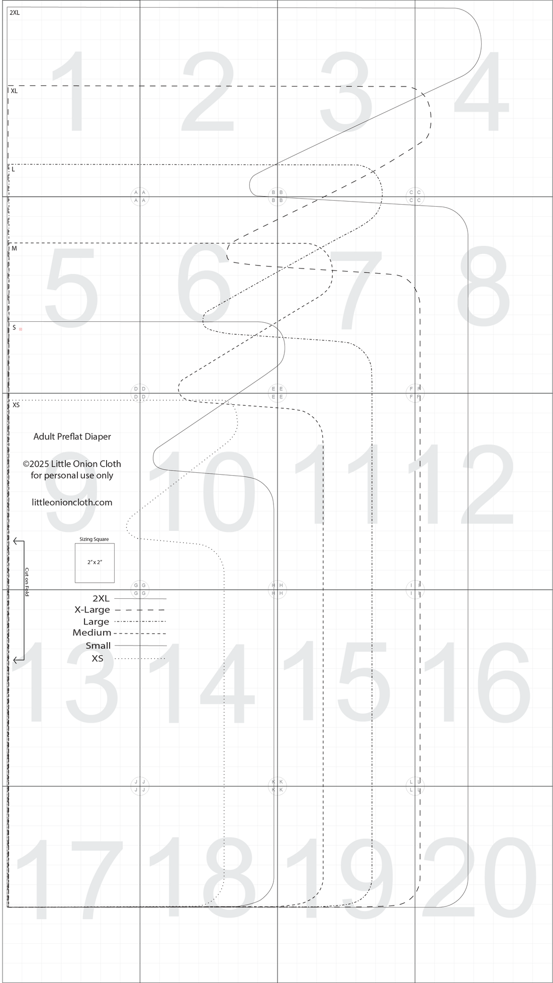 Preflat Adult Cloth Diaper PDF Sewing Pattern – littleonionpatterns