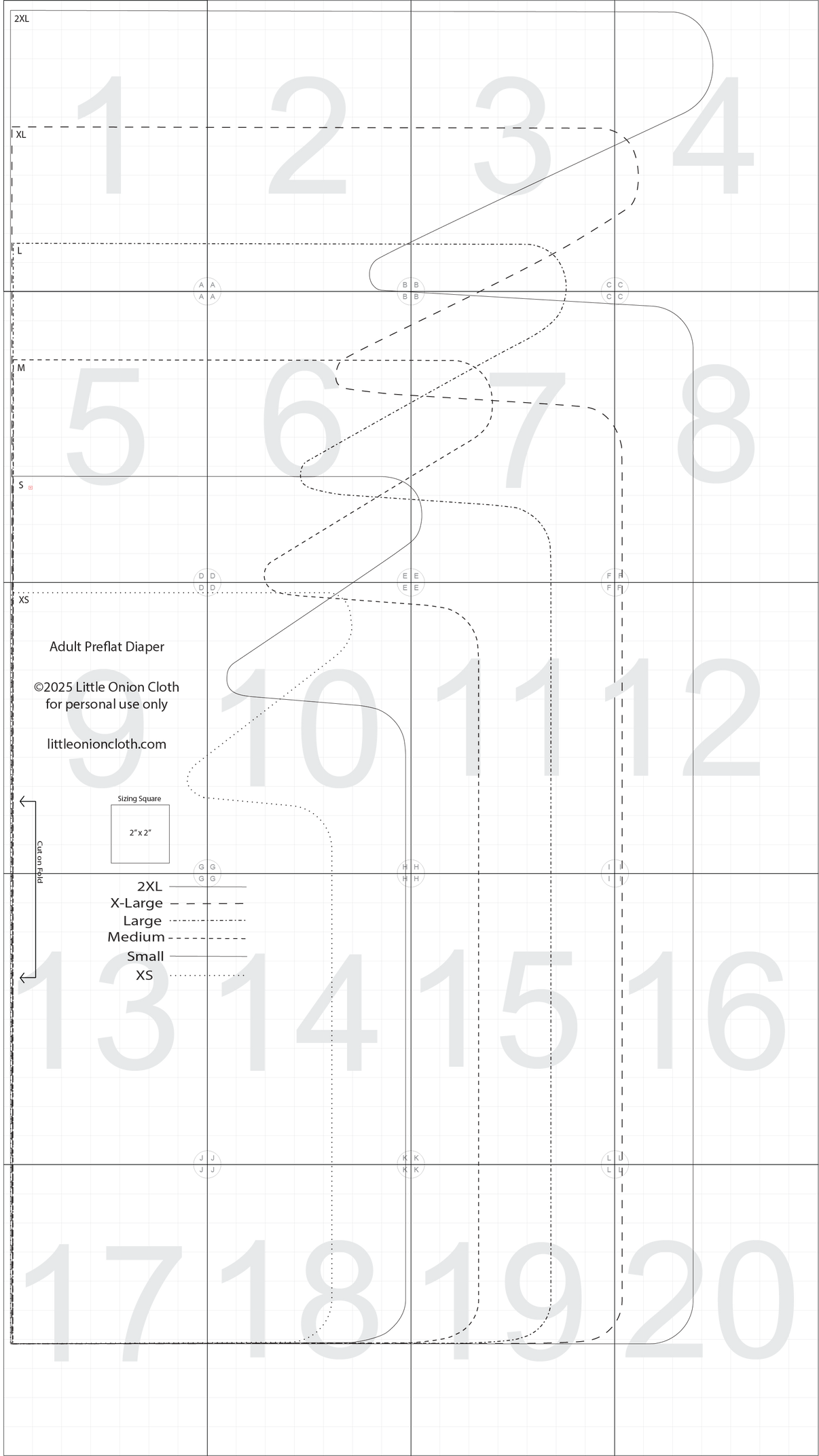 Preflat Adult Cloth Diaper PDF Sewing Pattern – littleonionpatterns