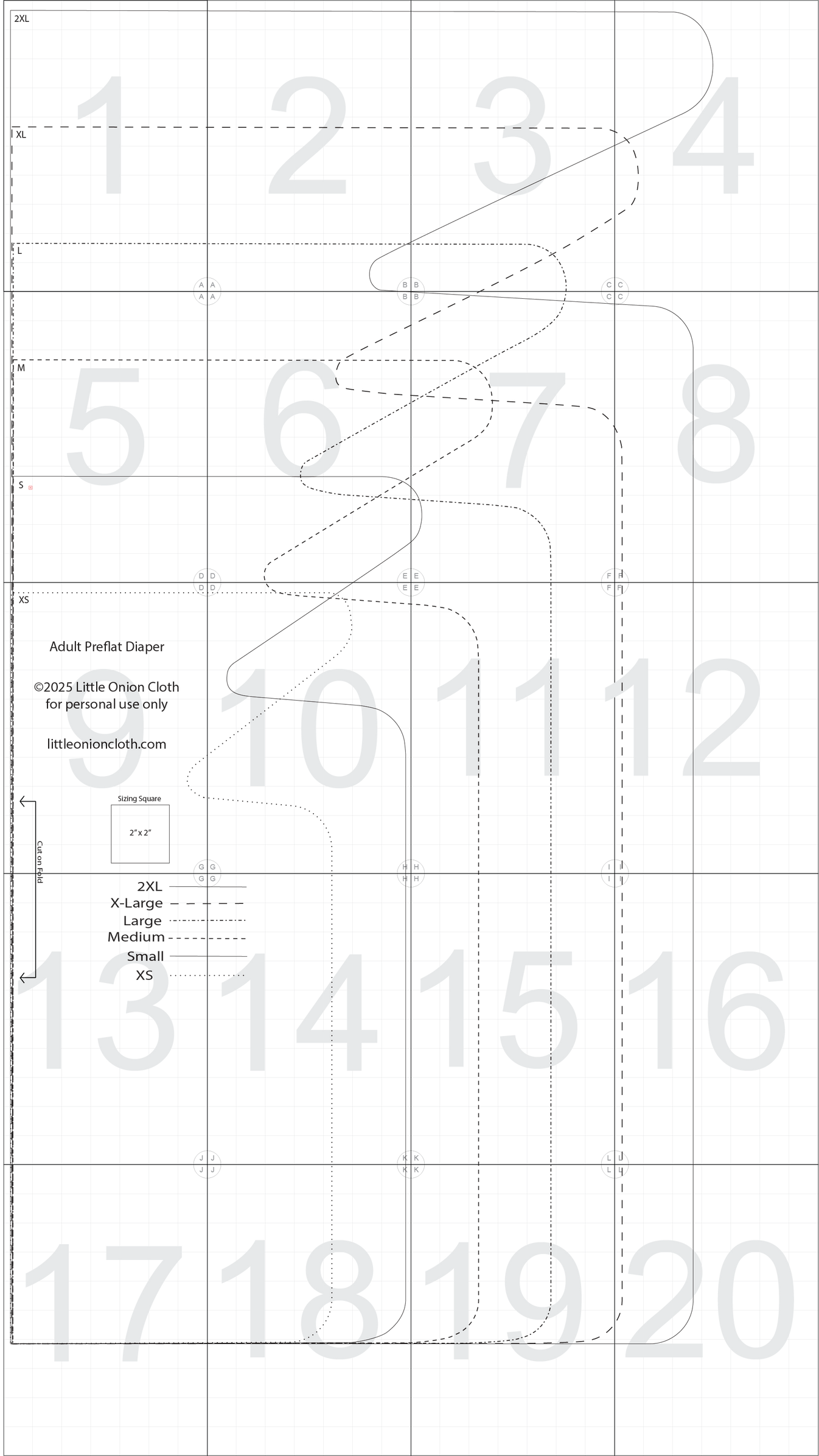 Preflat Adult Cloth Diaper PDF Sewing Pattern – littleonionpatterns