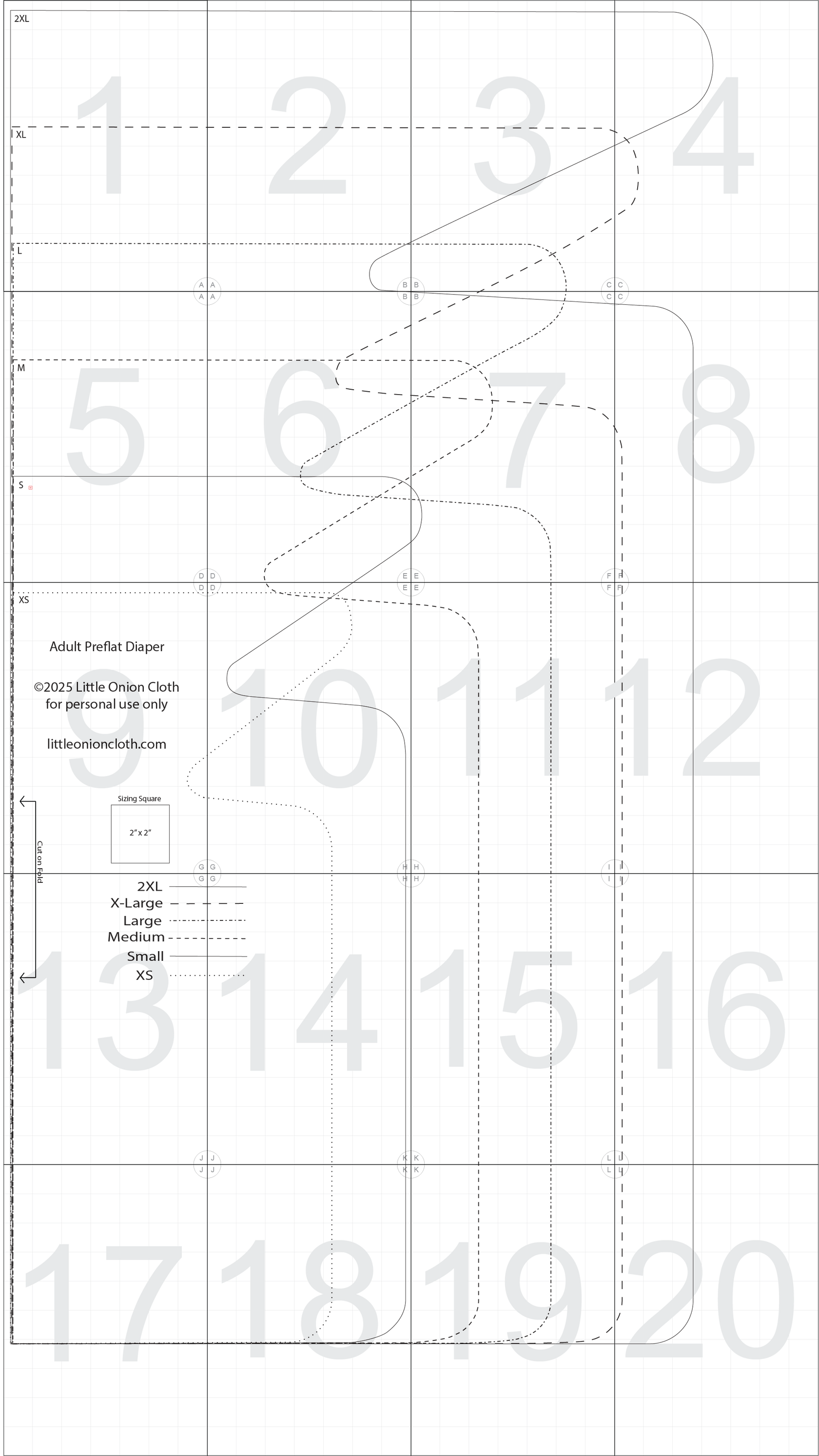 Preflat Adult Cloth Diaper PDF Sewing Pattern – littleonionpatterns