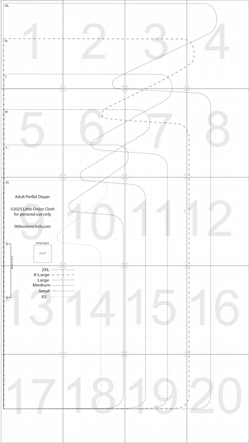 Preflat Adult Cloth Diaper PDF Sewing Pattern – littleonionpatterns