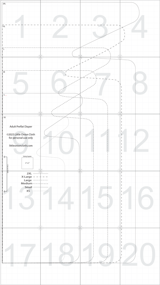 Preflat Adult Cloth Diaper PDF Sewing Pattern – littleonionpatterns