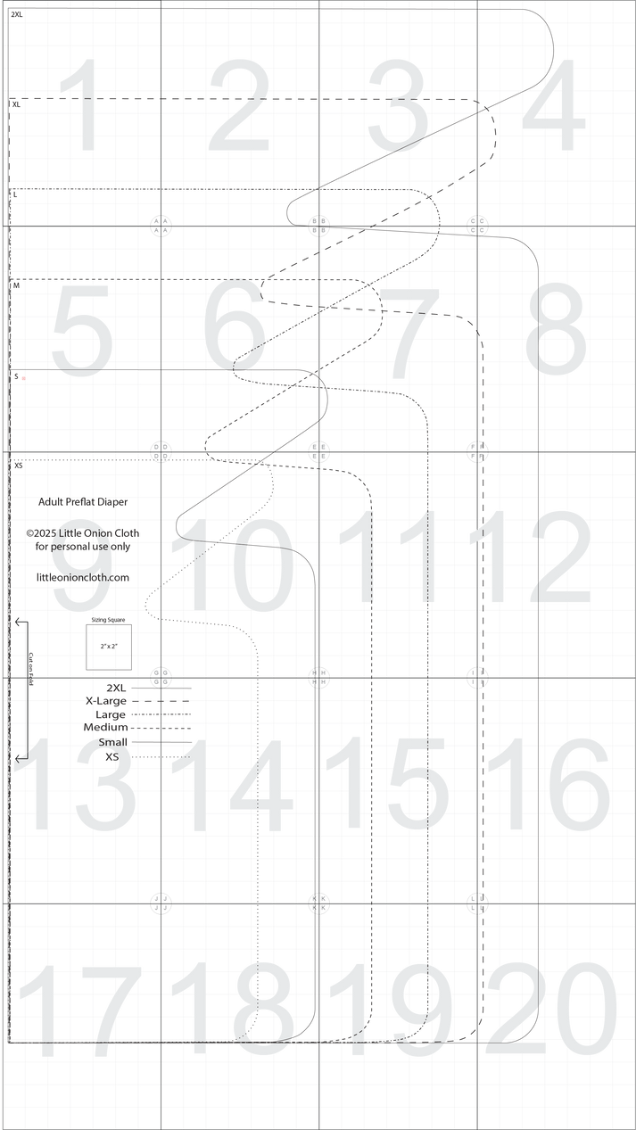 Preflat Adult Cloth Diaper PDF Sewing Pattern – littleonionpatterns