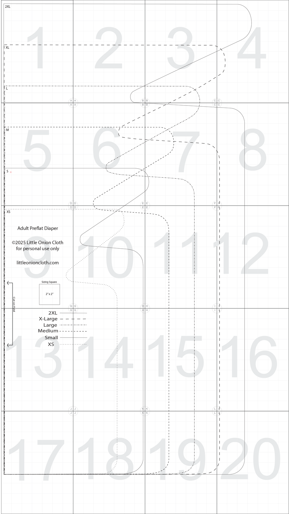 Preflat Adult Cloth Diaper PDF Sewing Pattern – littleonionpatterns