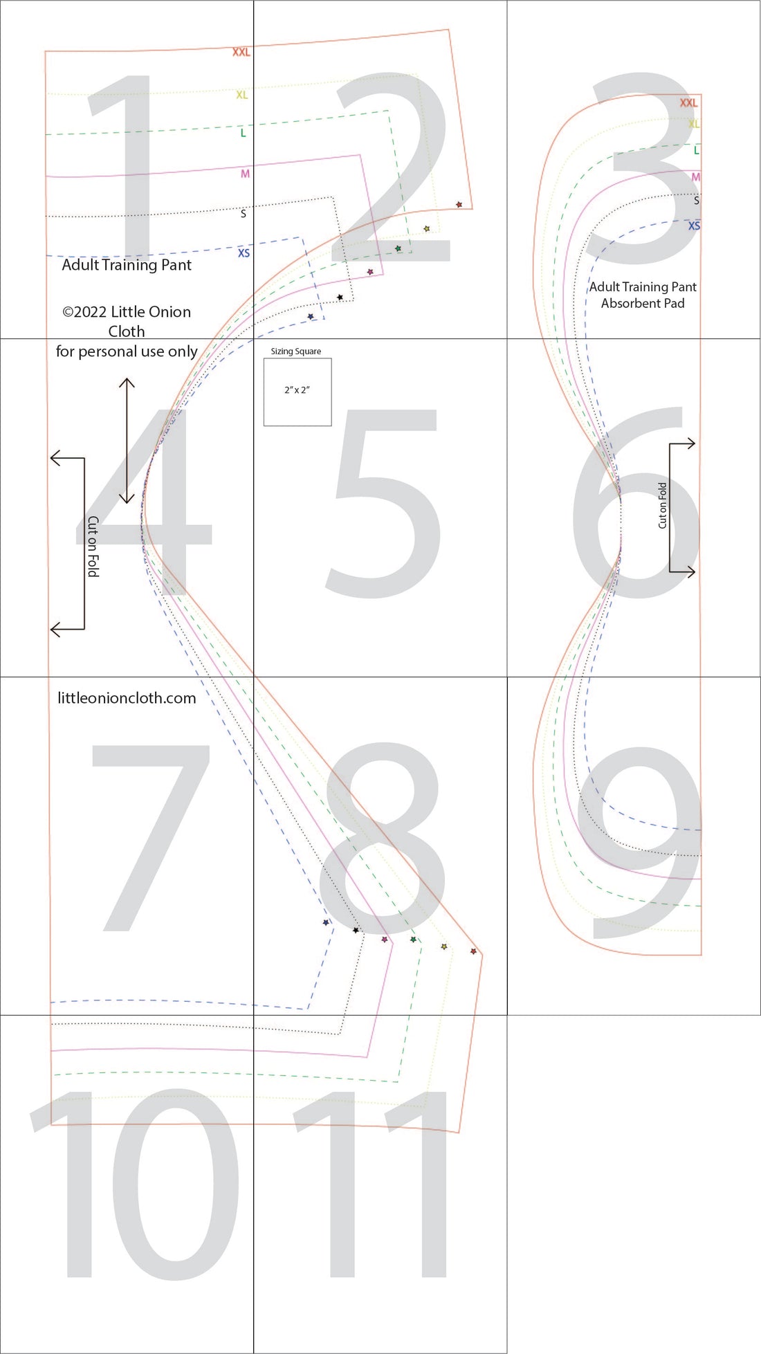 Adult Training Pant Sewing Pattern – littleonionpatterns