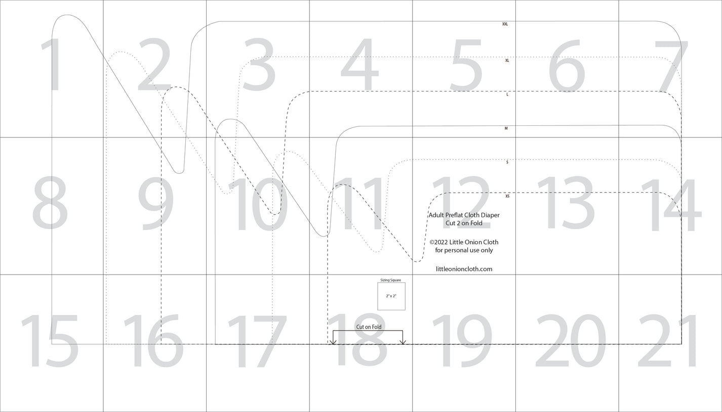 Preflat Adult Cloth Diaper Sewing Pattern – littleonionpatterns